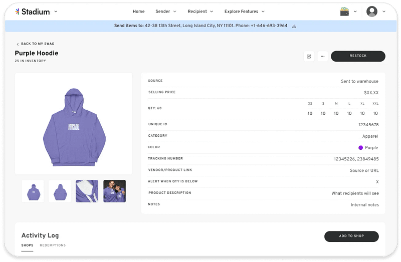 Swag Management: Swag Locker & Swag Storage | Stadium
