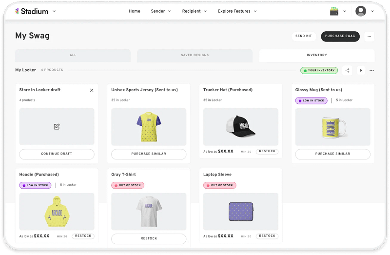 Swag Management: Swag Locker & Swag Storage | Stadium